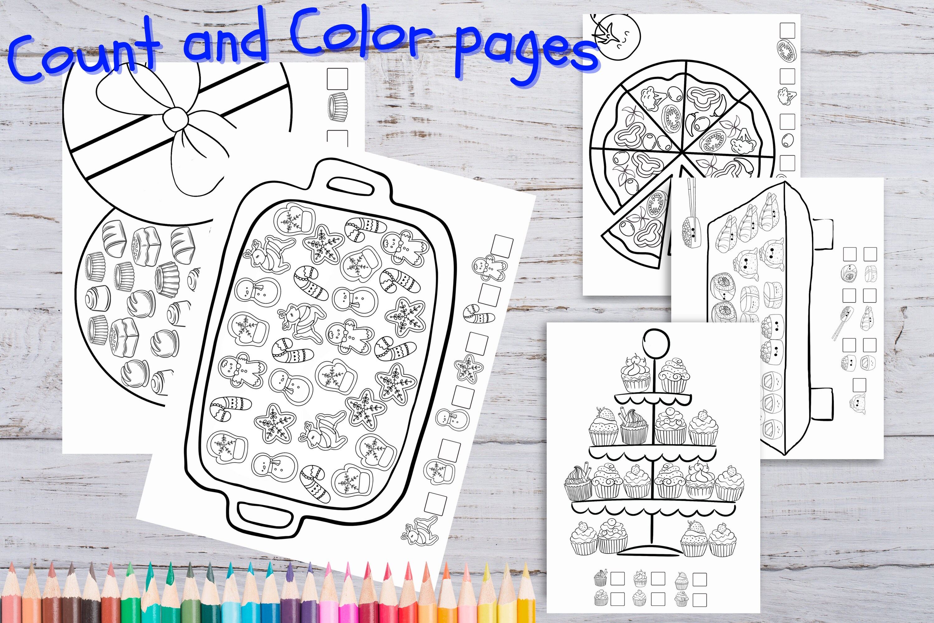 Count and Color, Math Download, Coloring Pages, Homeschool Printable ...