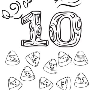 Fall Math Printable, Count and Color, Coloring Pages, Early Learning ...