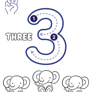 Preschool Math Printable, Instant Download, Coloring Pages, Homeschool ...