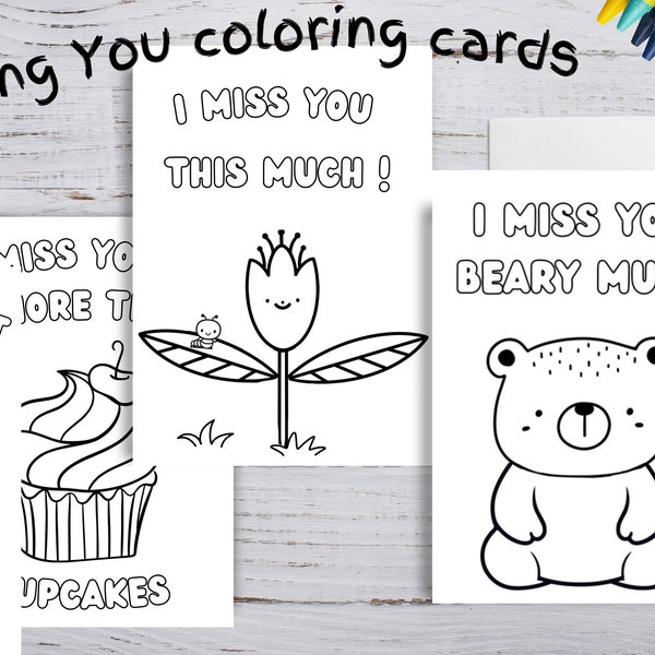 Missing You Printable Card Etsy