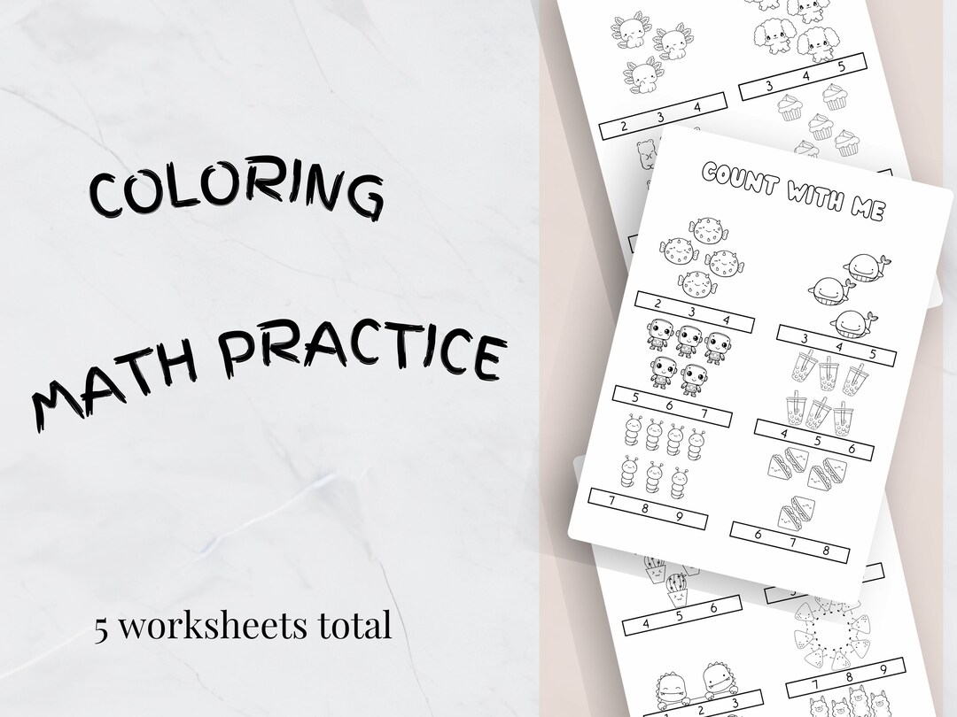 Count and Color, Math Download, Coloring Pages, Homeschool Printable ...