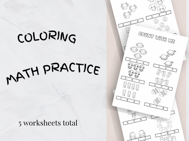 Count and Color, Math Download, Coloring Pages, Homeschool Printable ...