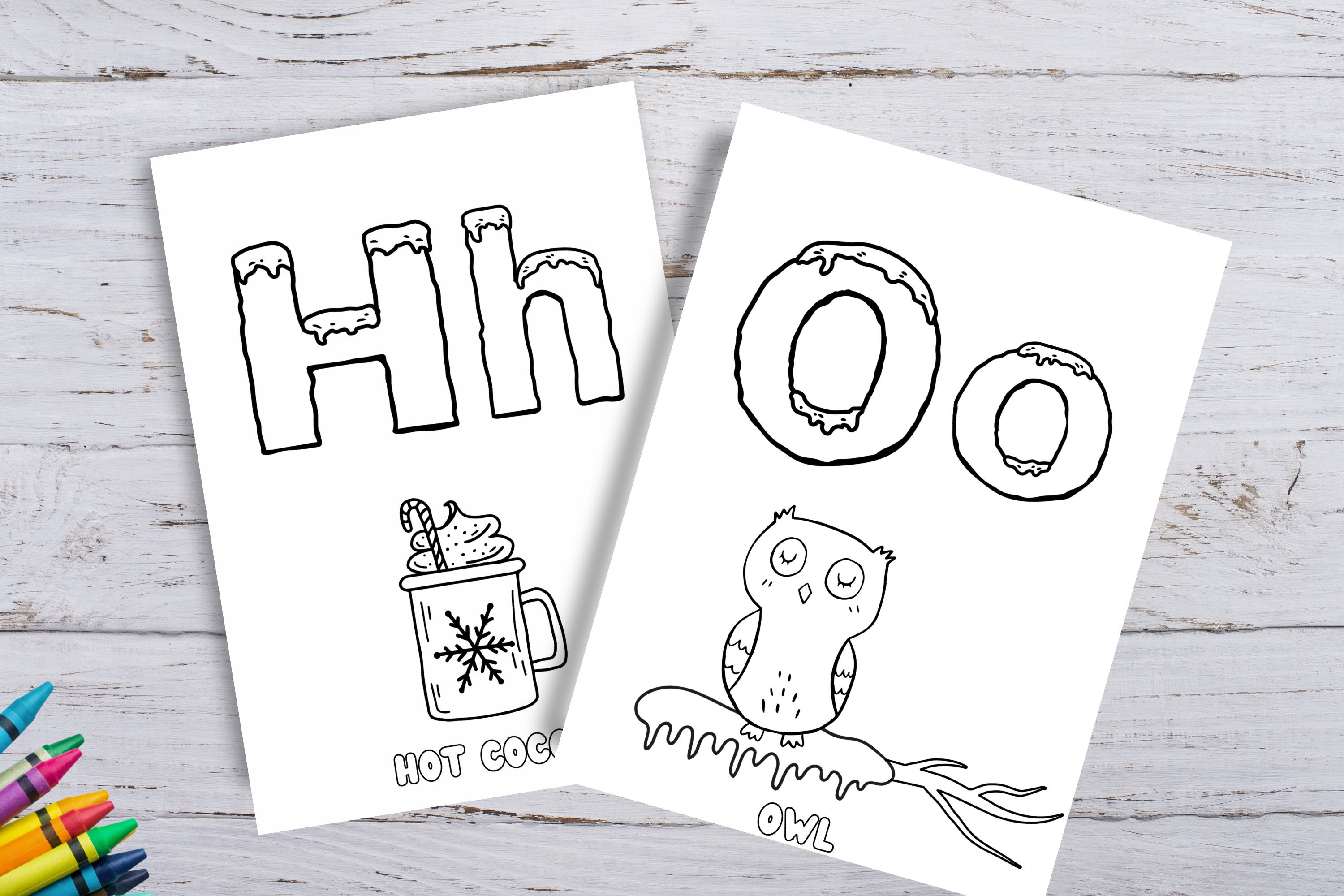 Winter Abc Printable,coloring Pages, Preschool Abc, Early Learning ...