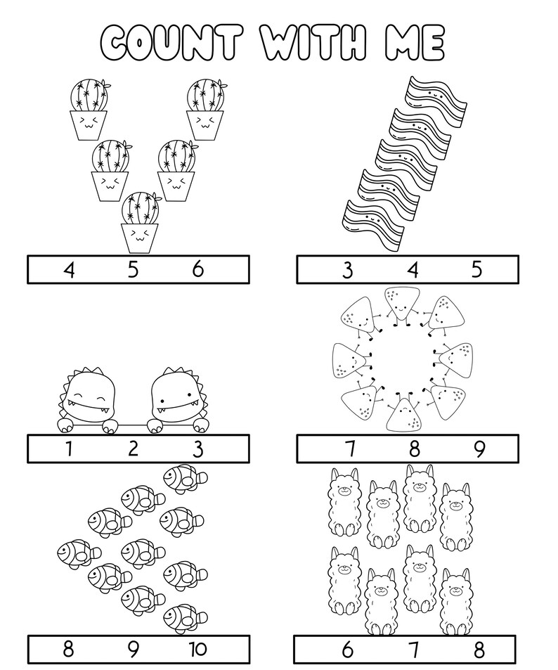 Count and Color, Math Download, Coloring Pages, Homeschool Printable ...