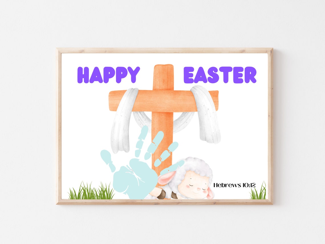 Christian Easter Handprint Printable, Palm Sunday Handprint Printable ...