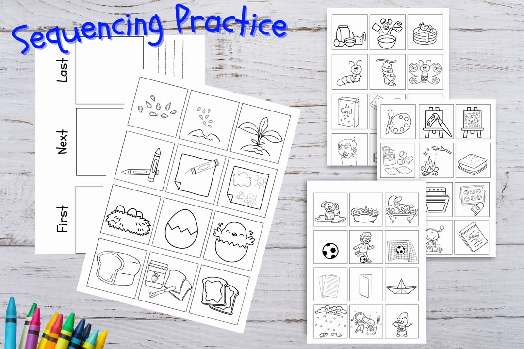 3 Step Sequencing Practice, Kids Sequencing Printable - Etsy