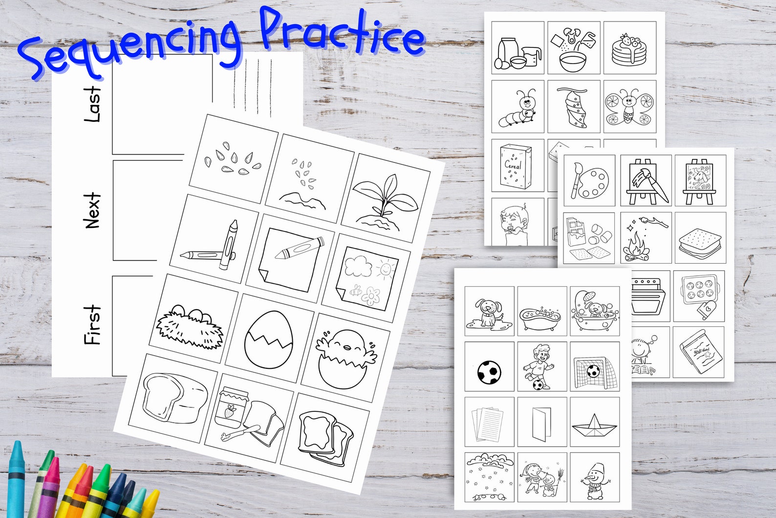 3 Step Sequencing Practice, Kids Sequencing Printable - Etsy