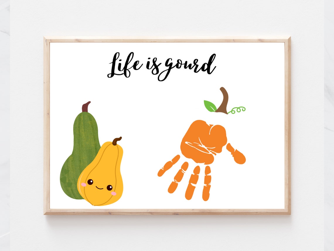 Autumn Kids Handprint, Fall Hand Craft, Baby Toddler Keepsake ...