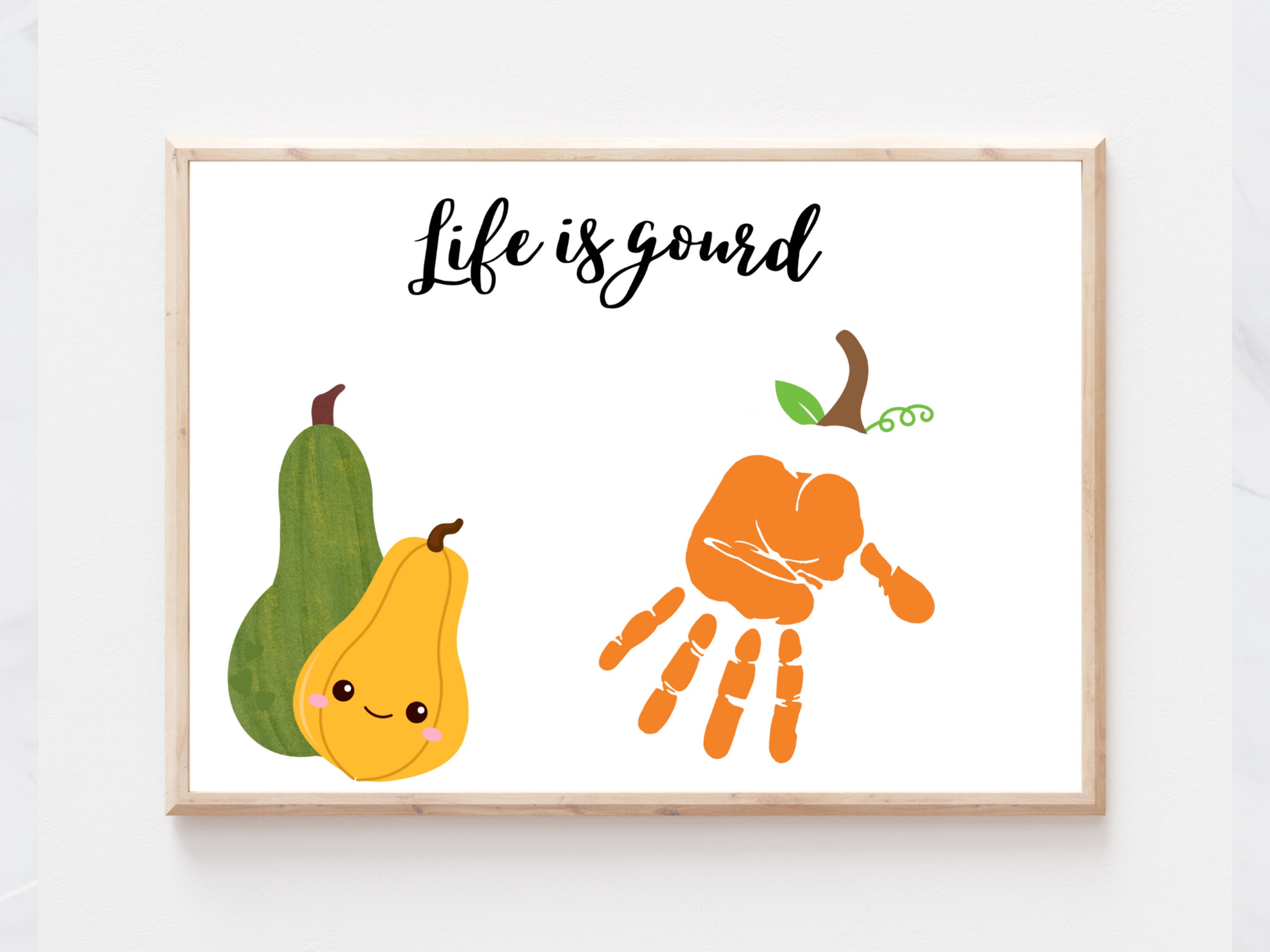 Autumn Kids Handprint, Fall Hand Craft, Baby Toddler Keepsake ...