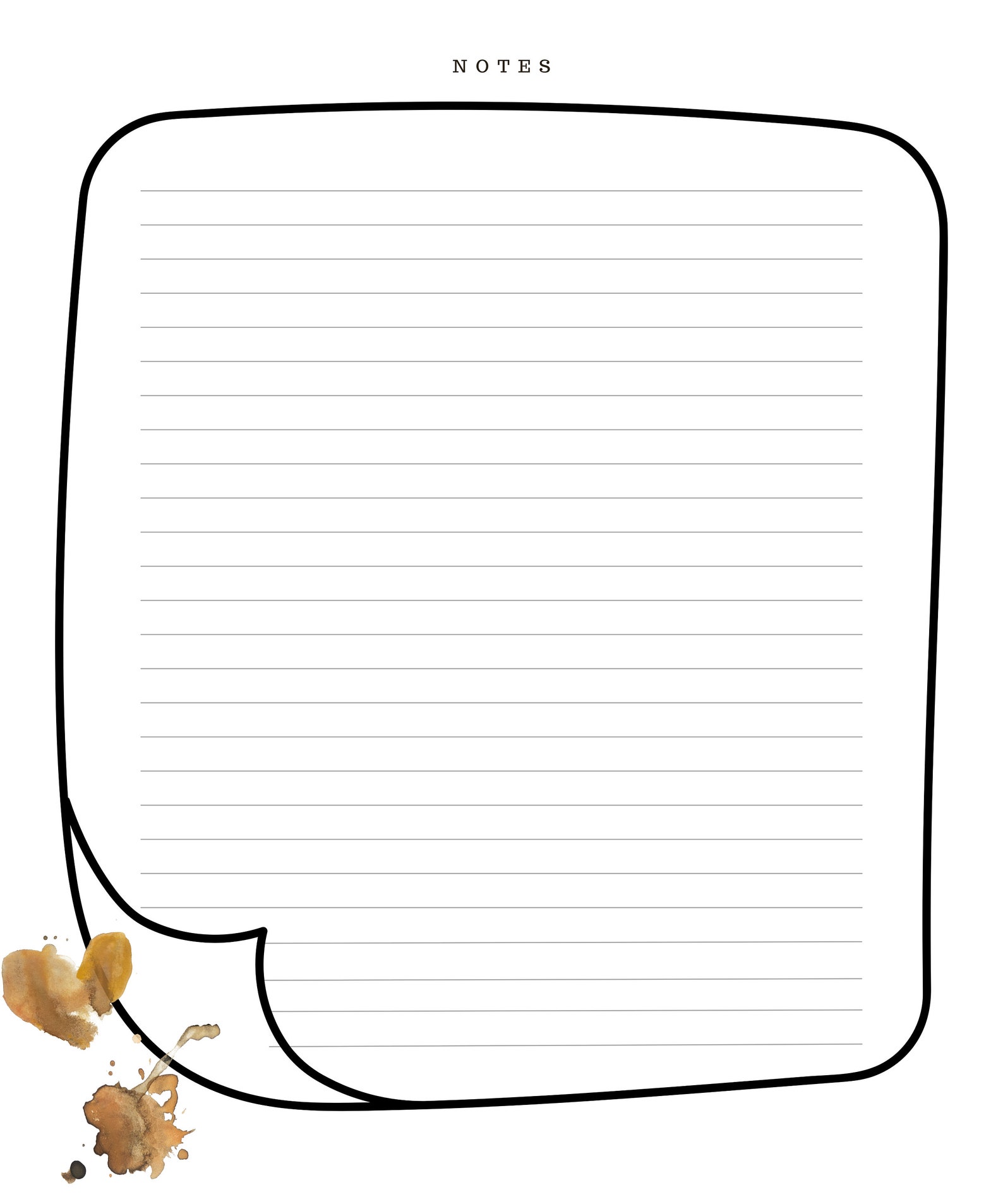 Coffee Notes Printable, Coffee Planner, Coffee Notes Pdf, Brainstorm ...