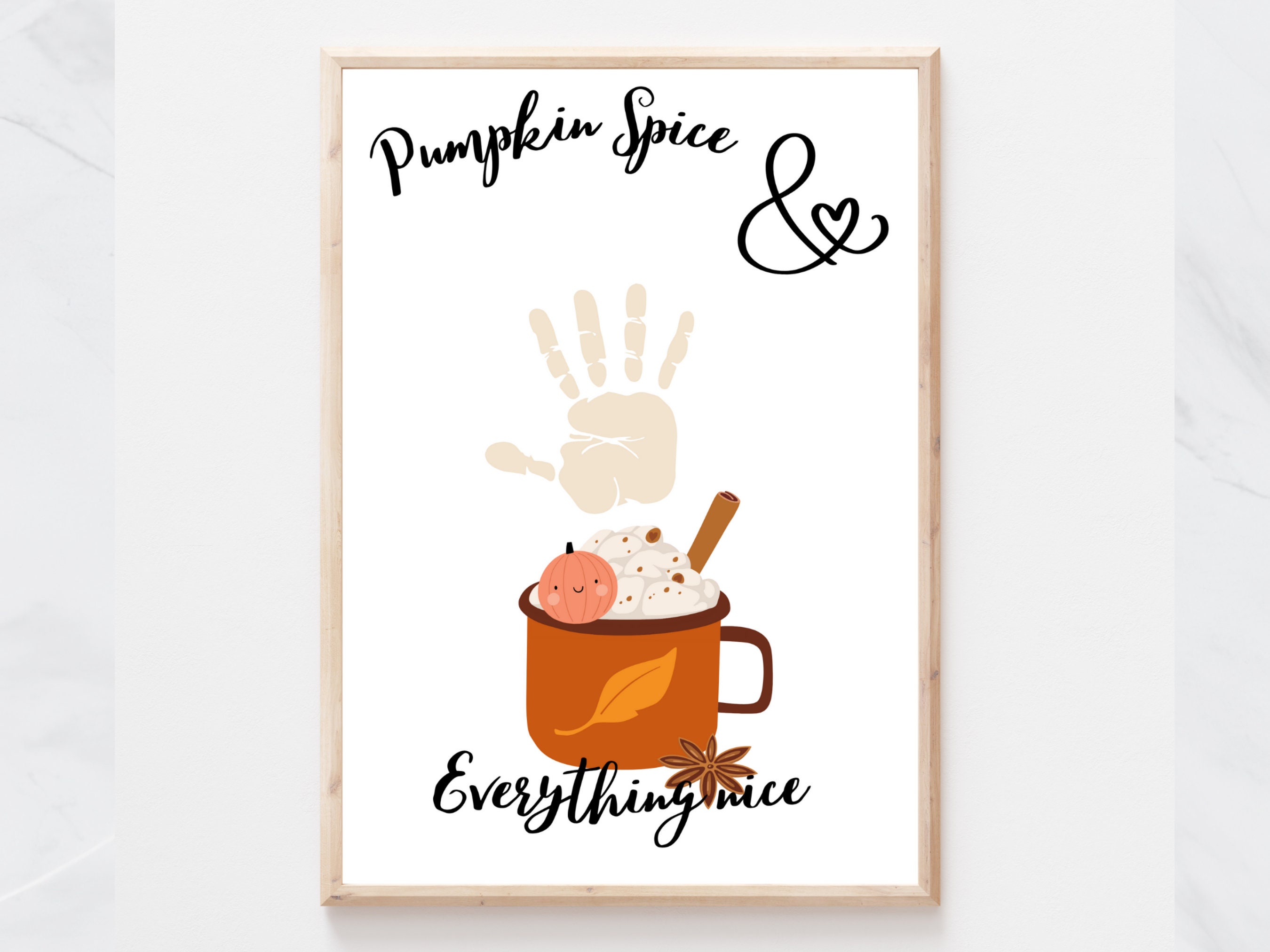 Autumn Kids Handprint, Fall Hand Craft, Baby Toddler Keepsake ...