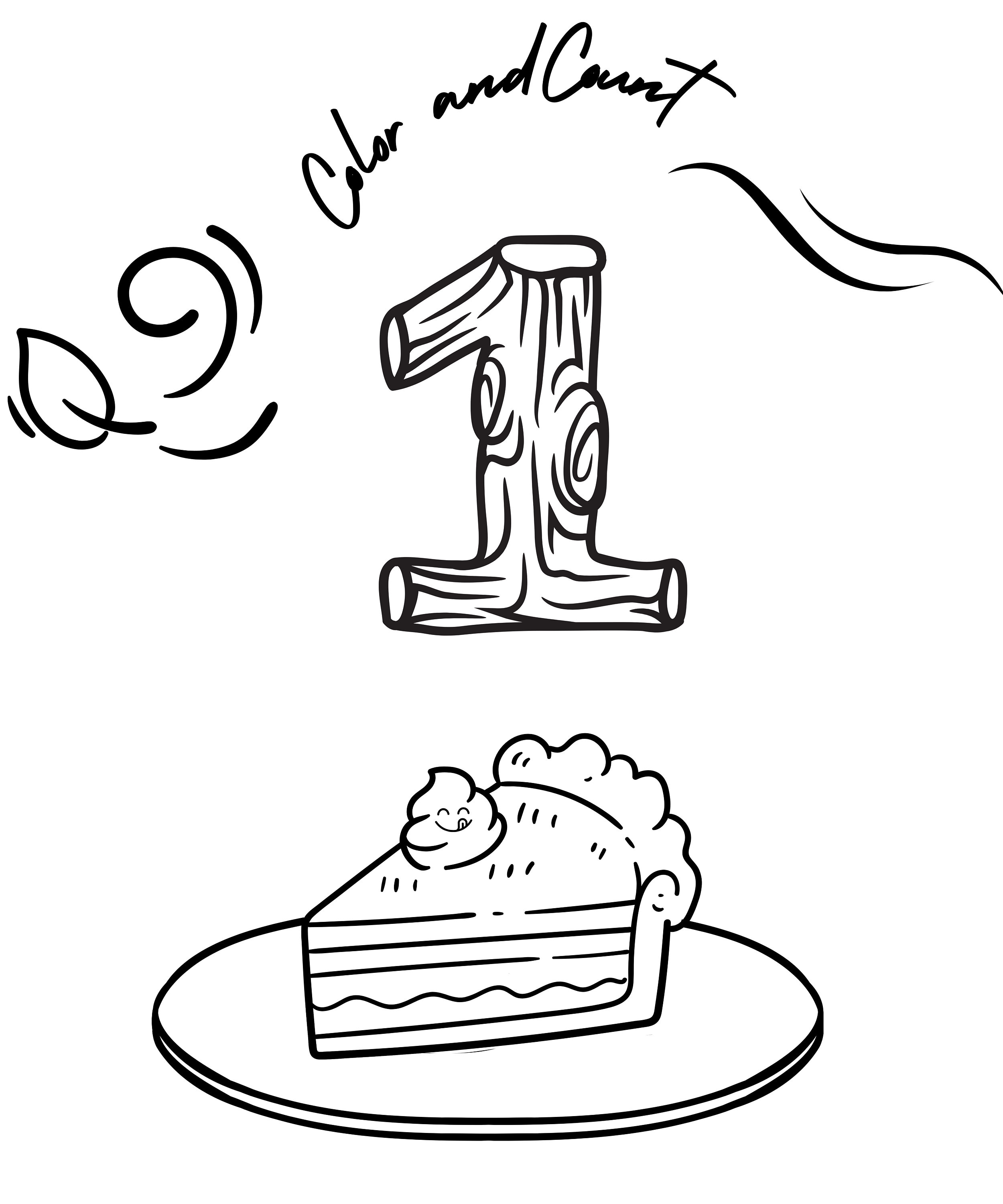 Fall Math Printable, Count and Color, Coloring Pages, Early Learning ...