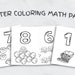 Winter Math Printable, Count and Color, Coloring Pages, Early Learning ...