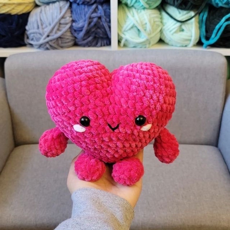 Heart Buddy Amigurumi Toy, Cute and Soft Squishy Plushie Heart - Etsy