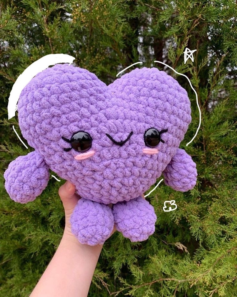 Heart Buddy Amigurumi Toy, Cute and Soft Squishy Plushie Heart - Etsy