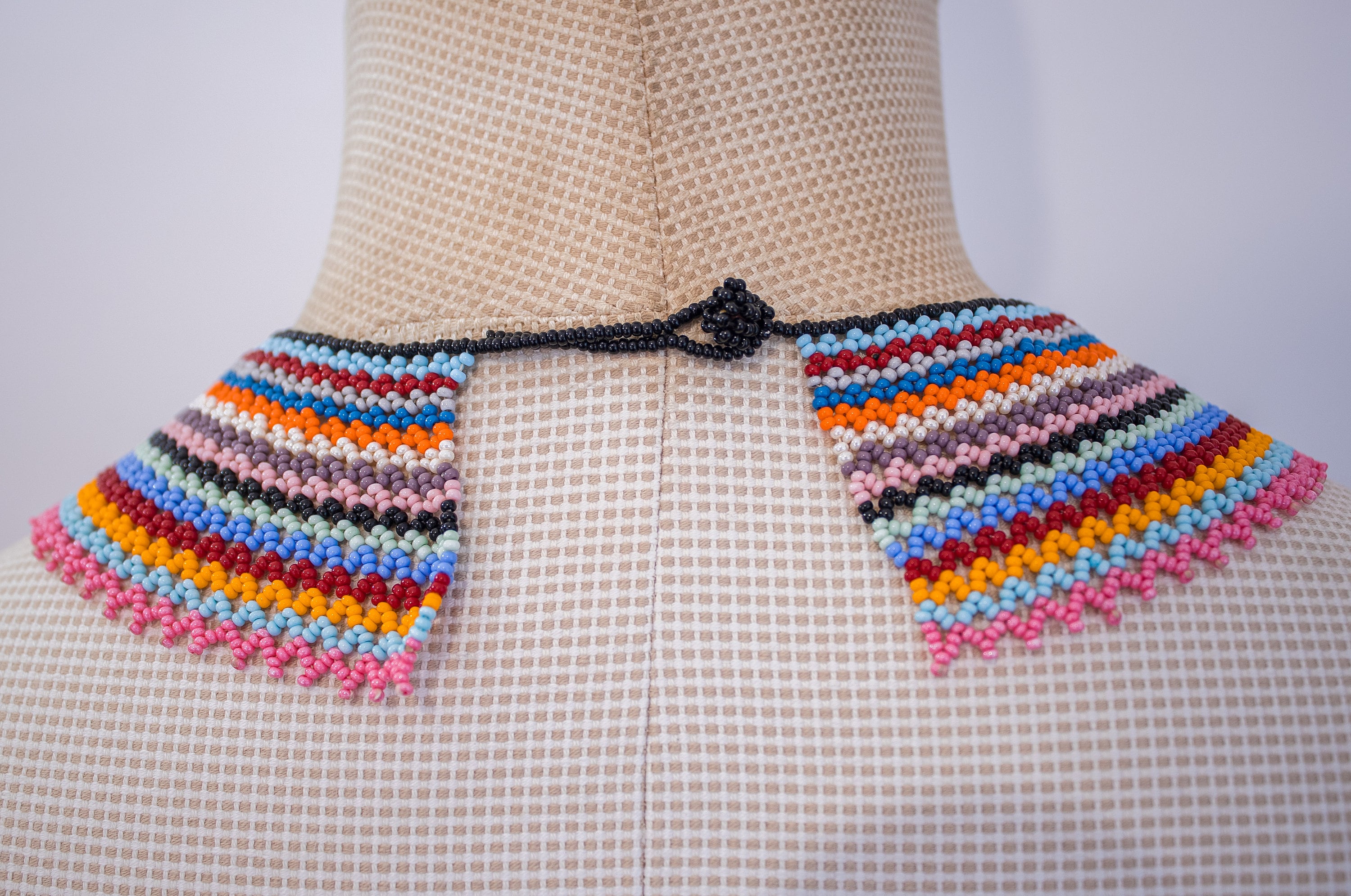 Beaded Necklace Tradicional From Ecuador South America, Indigenous ...