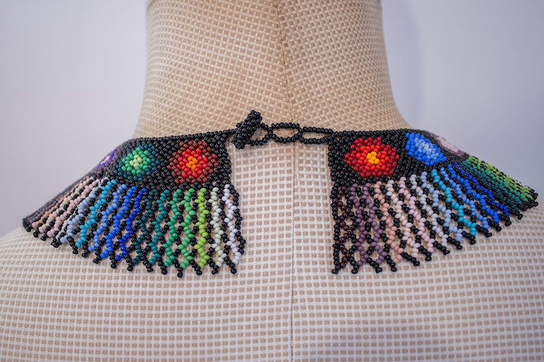 Beaded Necklace Tradicional From Ecuador South America, Indigenous ...