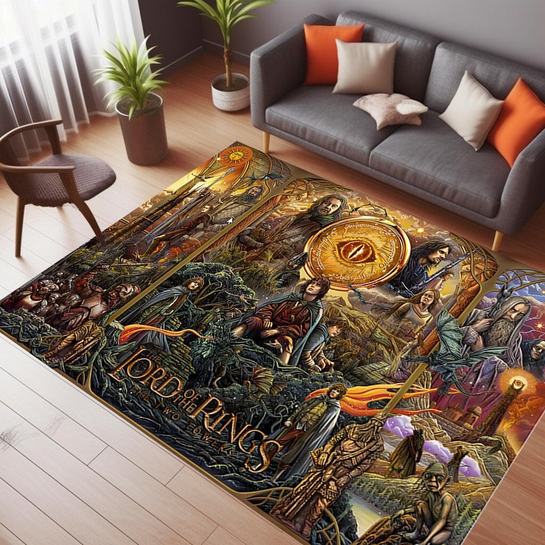 Lord of the Rings Rug, Fantastic Rug, Ring Carpet, Lord of the Rings ...