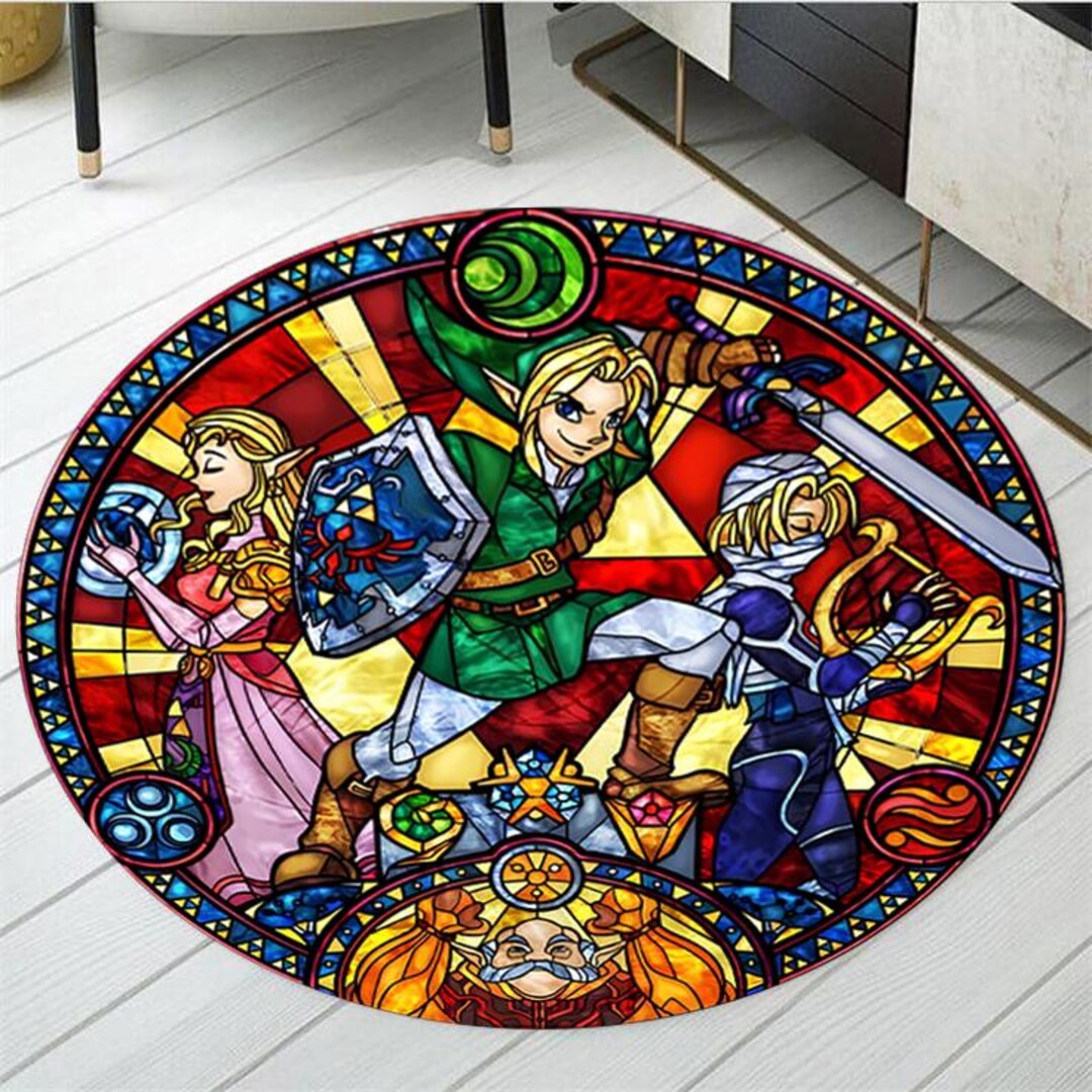 Zelda Round Rug, Legend of Zelda Rug, Kids Room Rug, Zelda Round ...