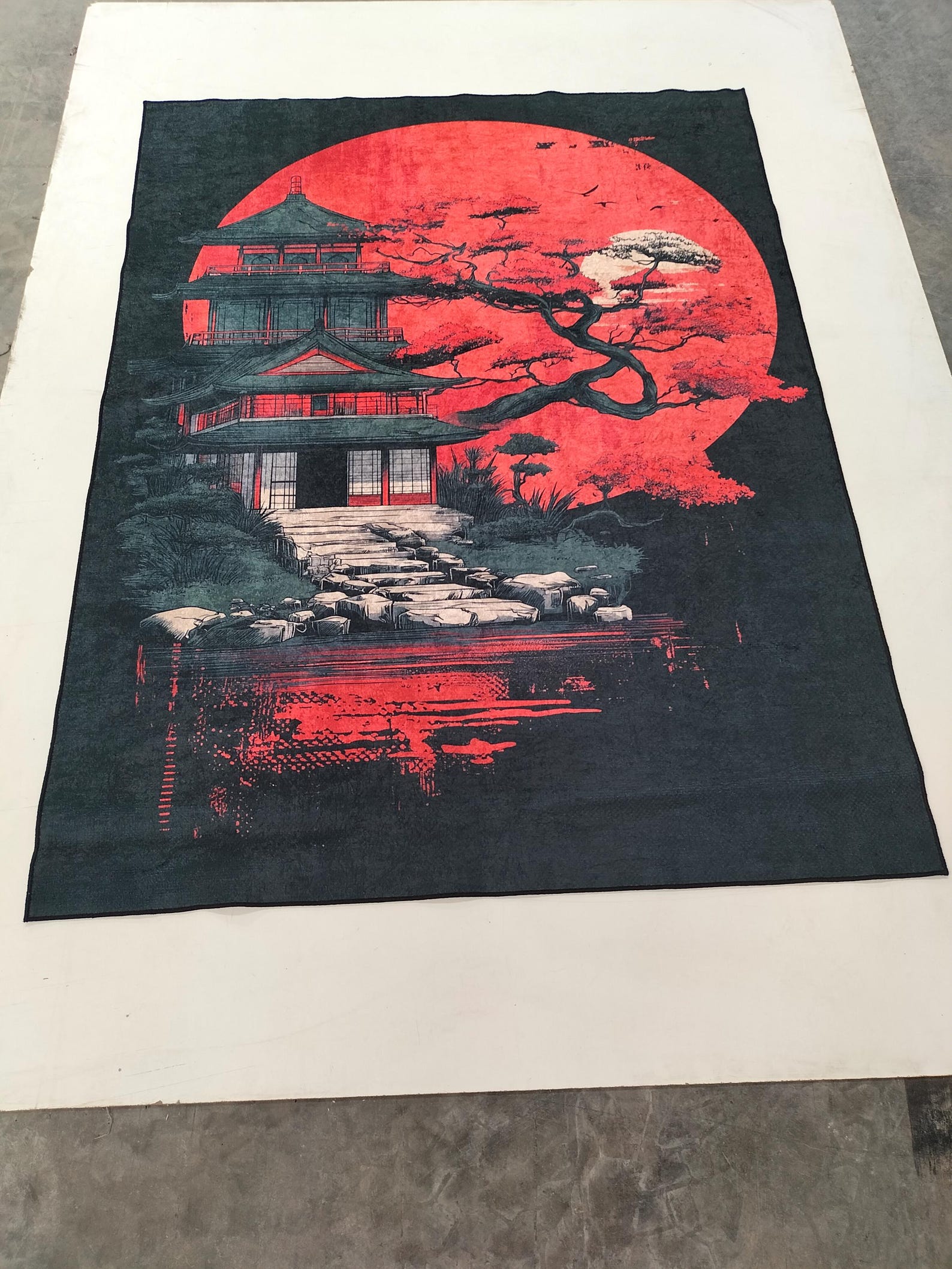 Japan Themed Rug, Japanese Rug, Japanese Design Rug, Japanese Decor Rug ...