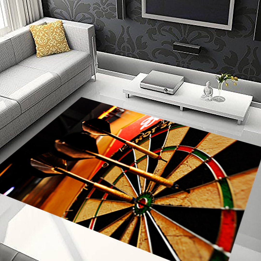 Dartboard Rug, Dart Game Rug,dart Themed Rug,game Room Rug, Play Room ...