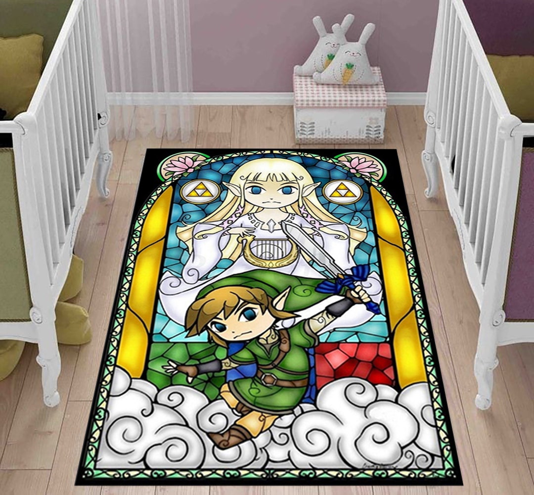 Zelda Rug, Legend of Zelda Rug, Kids Room Rug, Colorful Rug, Shining ...