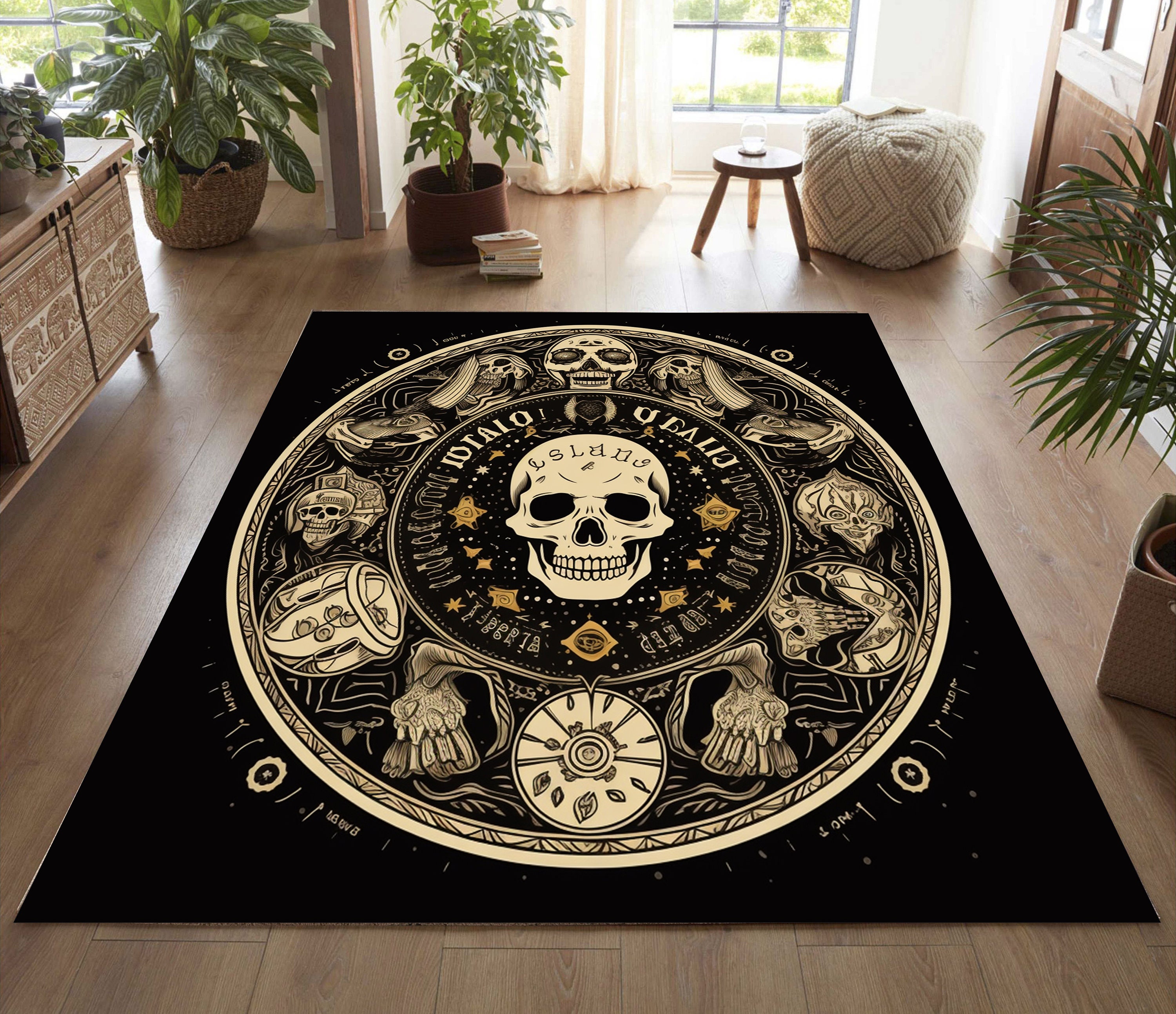 Gothic Rug, Ouija Board Rug, Skull Ouija Rug, Anatolian Rug,vintage Rug ...