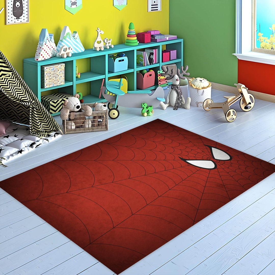 Spider Man Rug,superhero Rug,spiderman Rug,movie Room Rug,kids Room Rug ...