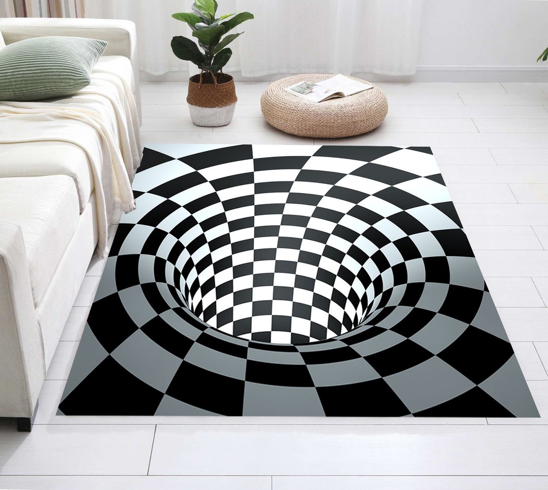 Vortex Rug, 3D Vortex Rug, 3D Effect Rug, Optical Illusion Rug, Vortex ...