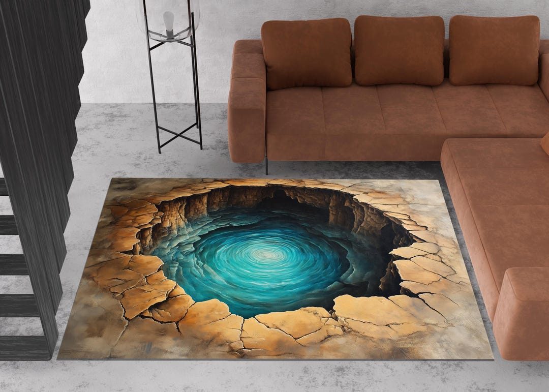 3D Rug, Deep Hole Rug, Optical Illusion Rug, 3D Design Rug, Big Crack ...