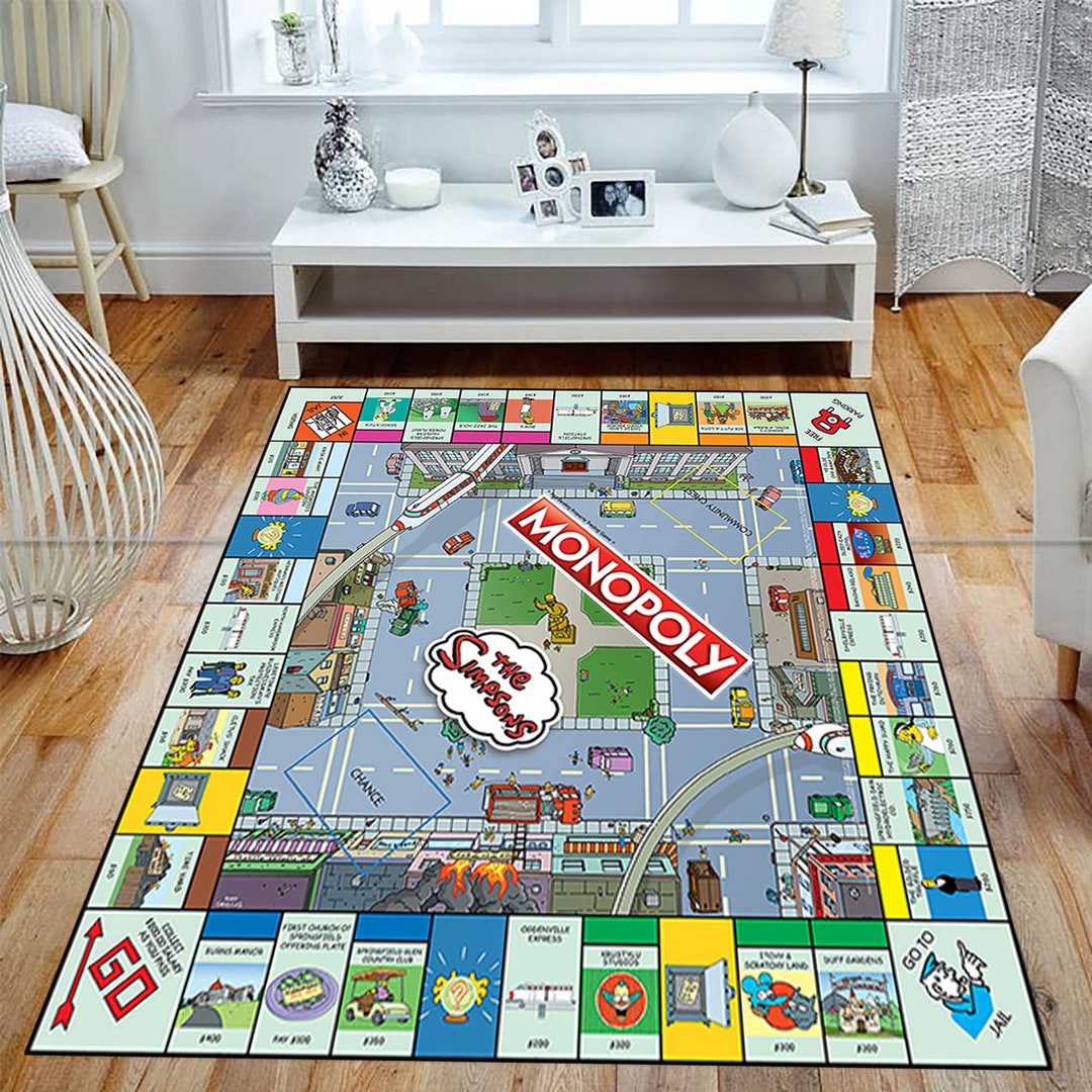 Monopoly Rug, Board Game Rug, Money Game Rug,kids Room Rug,living Room ...