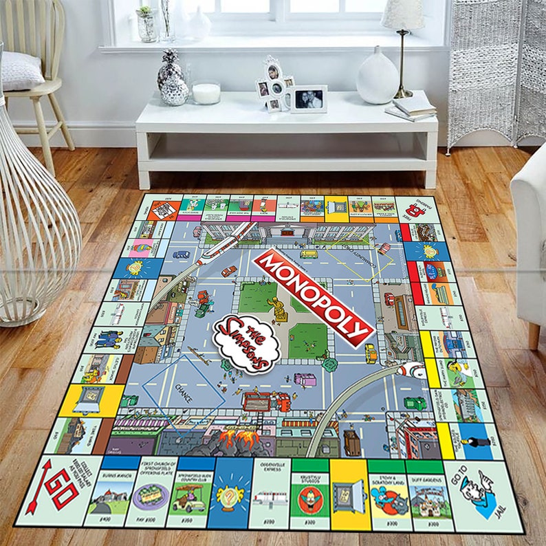 Monopoly Rug, Board Game Rug, Money Game Rug,kids Room Rug,living Room ...