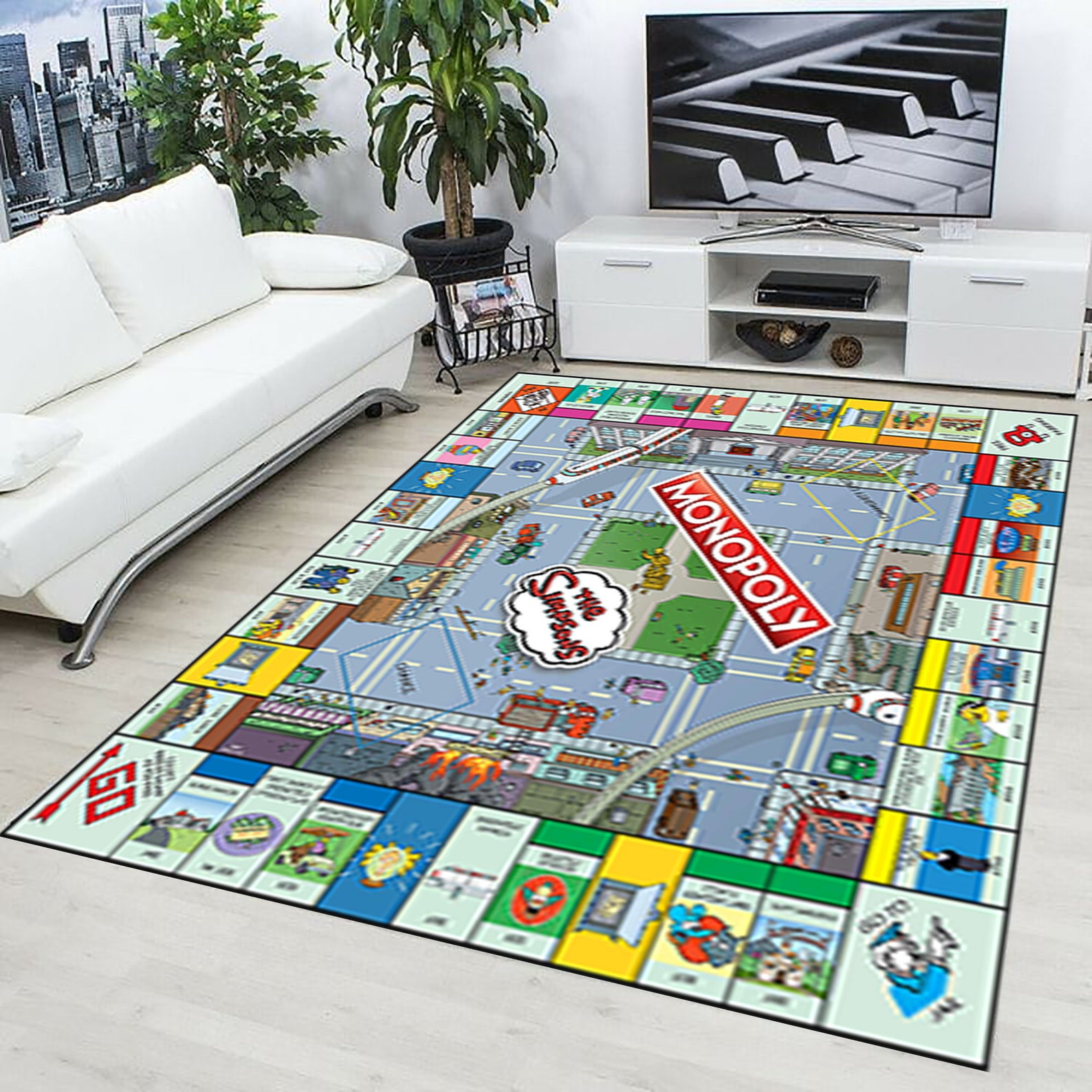Monopoly Rug, Board Game Rug, Money Game Rug,kids Room Rug,living Room ...