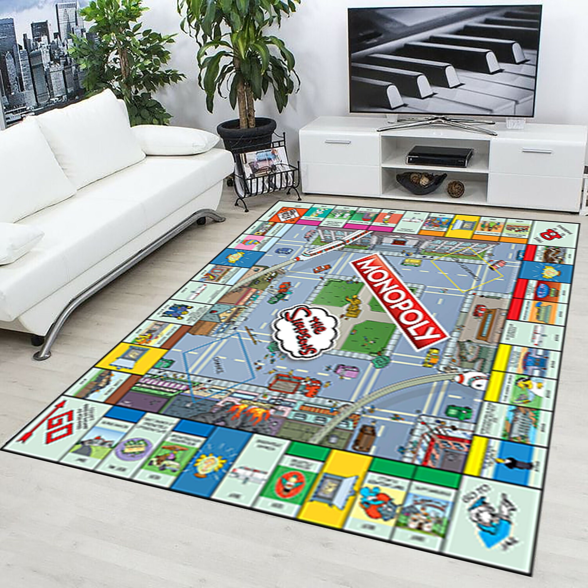 Monopoly Rug, Board Game Rug, Money Game Rug,kids Room Rug,living Room ...