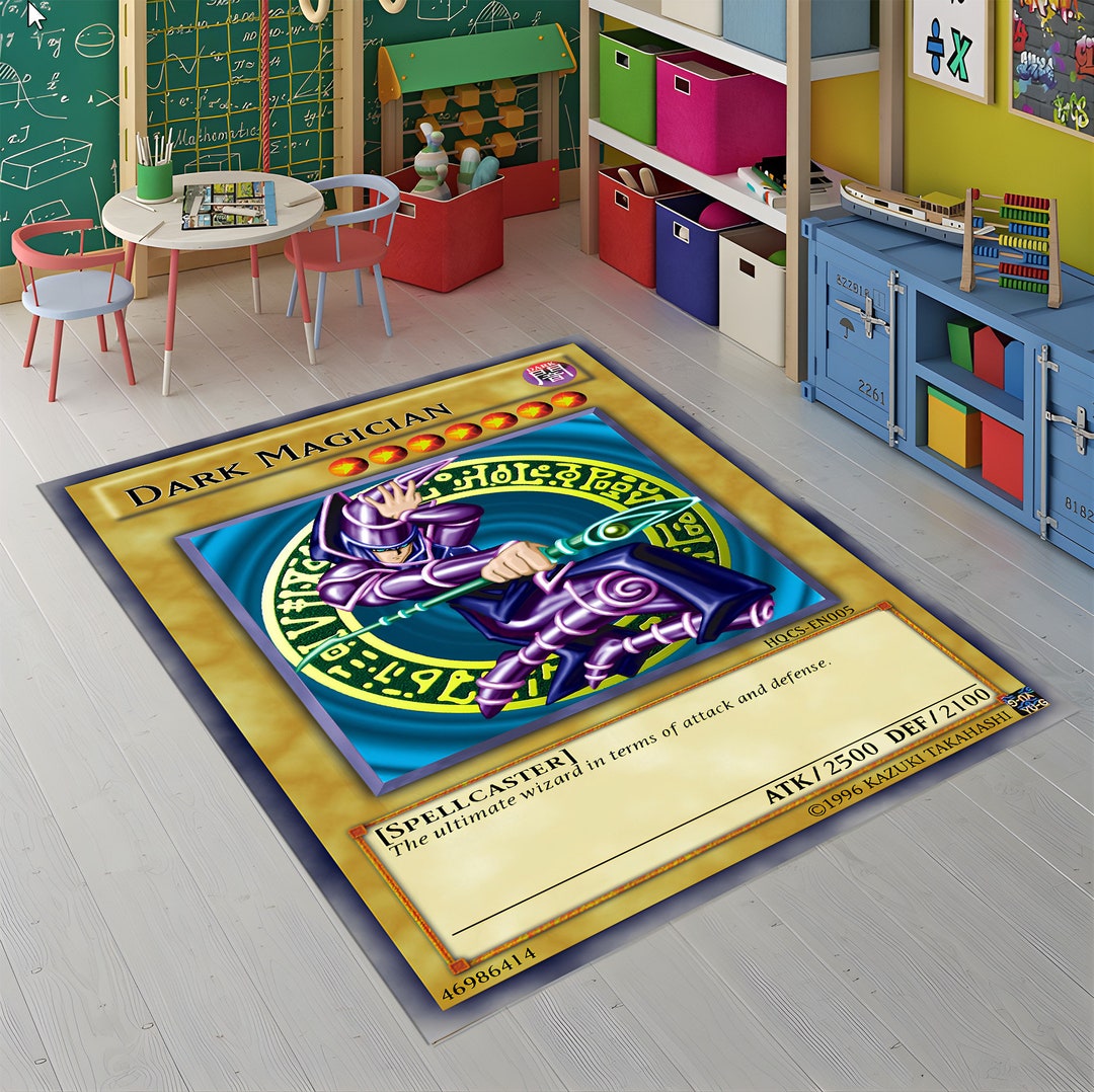 Dark Magician Card Rug, Game Card Rug, Dark Magician Rug, Retro Game ...
