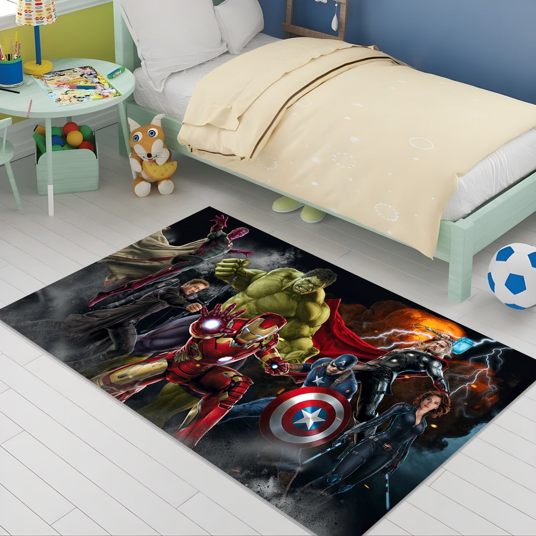 Super Heroes Rug,superhero Poster Rug,superhero Rug,hulk Rug,ironman ...