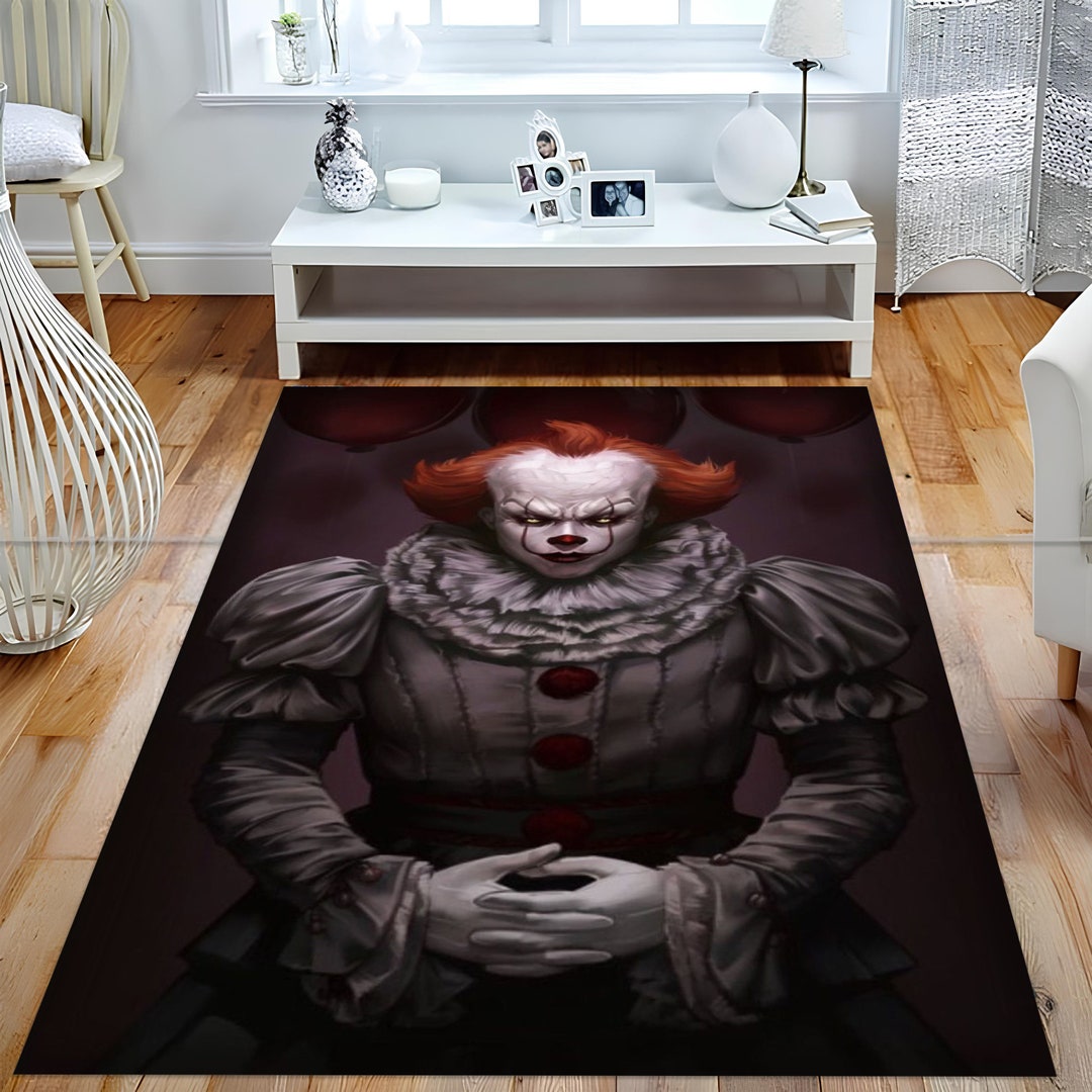 Pennywise Rug,horror Movie Rug,horror Art Rug,movie Room Rug,pennywise ...