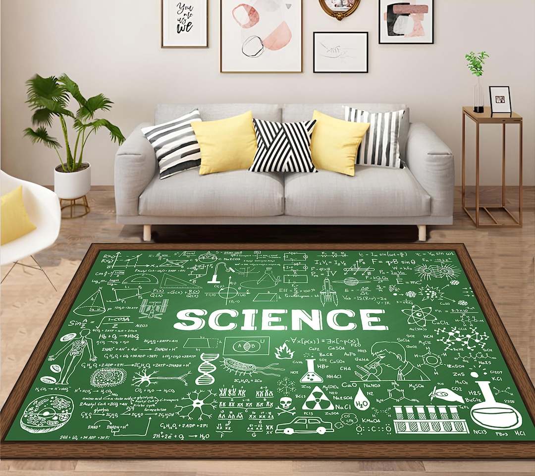 Science Rug,chemistry Rug,kids Room Rug,colorful Rug,green Rug,shining ...