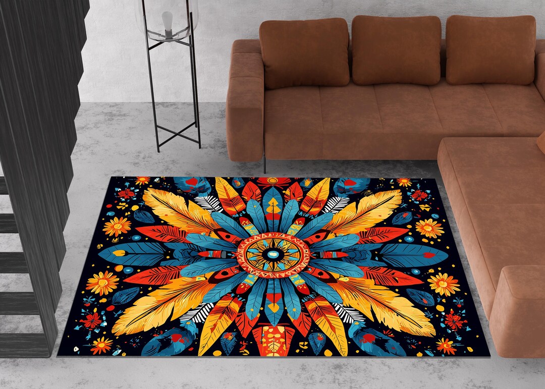 Aztec Rug, Colorful Aztec Rug, Aztec Pattern Rug, African Rug ...