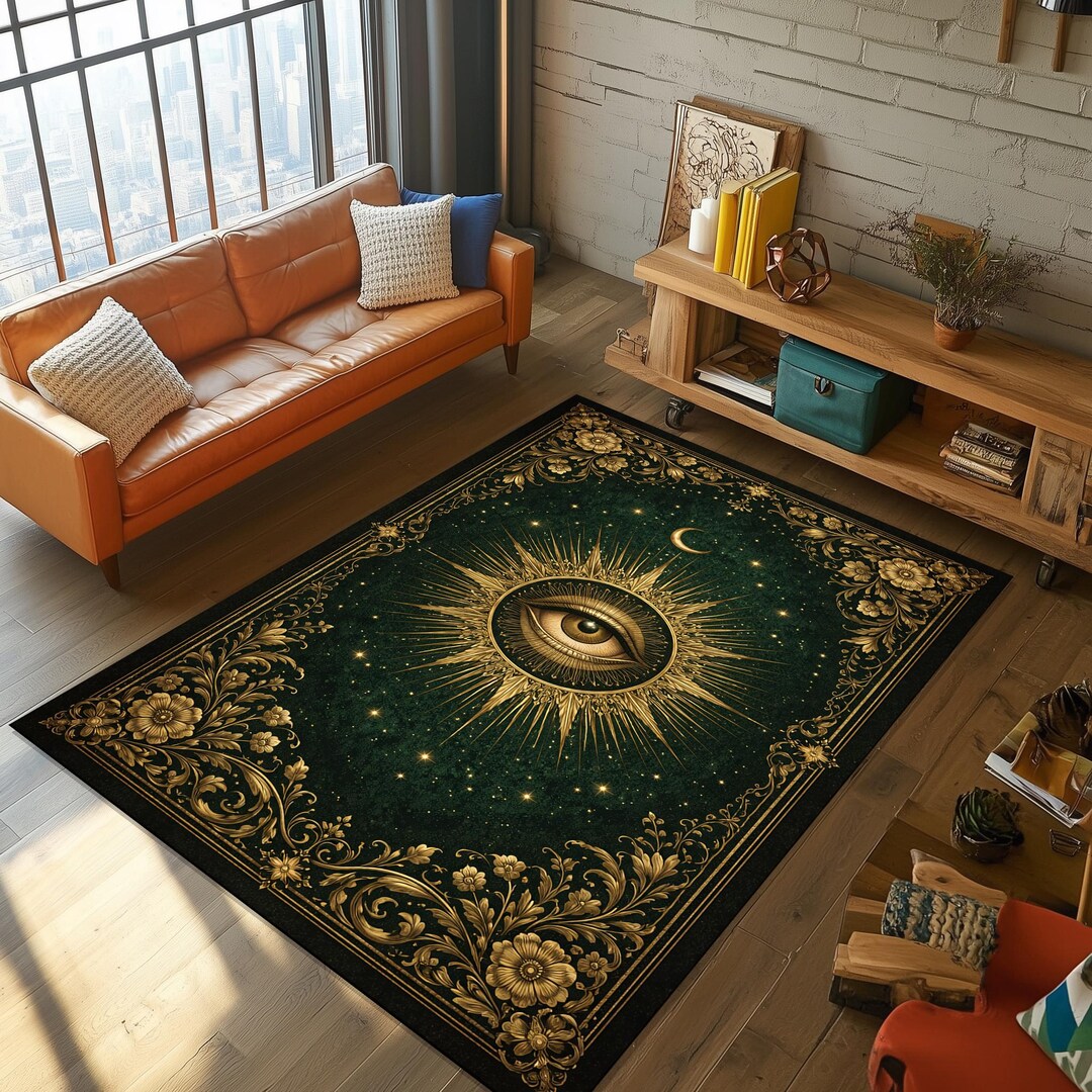 Mystic Eye Area Rug, Celestial Witchy Decor - Etsy