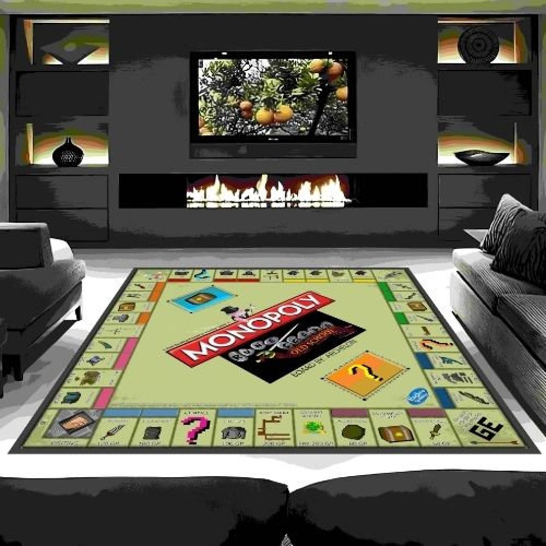 Monopoly Rug, Monopoly Game Rug, Game Room Rug,colorful Rug,shining Rug ...