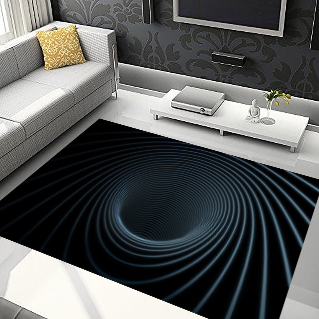 Vortex Rug, 3D Rug, Tunnel Optical Illusion Rug, Optical Illusion Rug ...