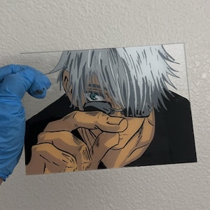 Gojo Satoru Glass Painting - Etsy