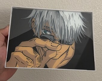 Gojo Satoru Glass Painting - Etsy