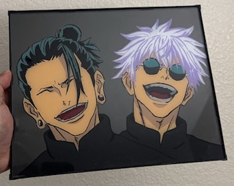 Satoru Gojo Glass Painting Anime - Etsy UK