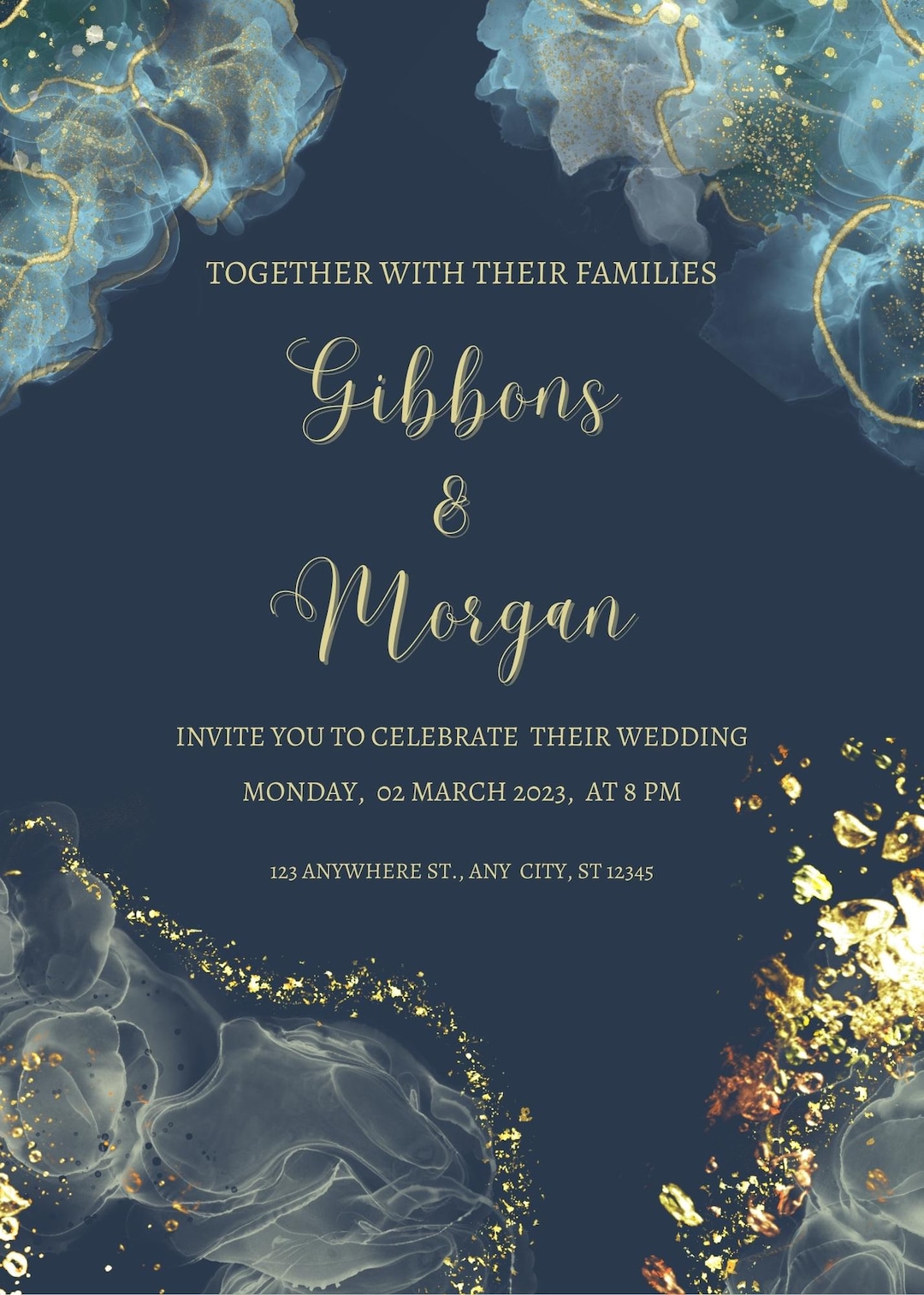 Digital Wedding/reception Invitation Card Digital Wedding - Etsy