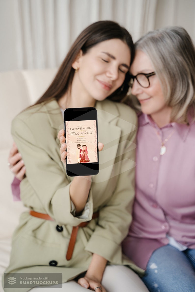 Digital Wedding Invitation Card Digital Wedding Card - Etsy