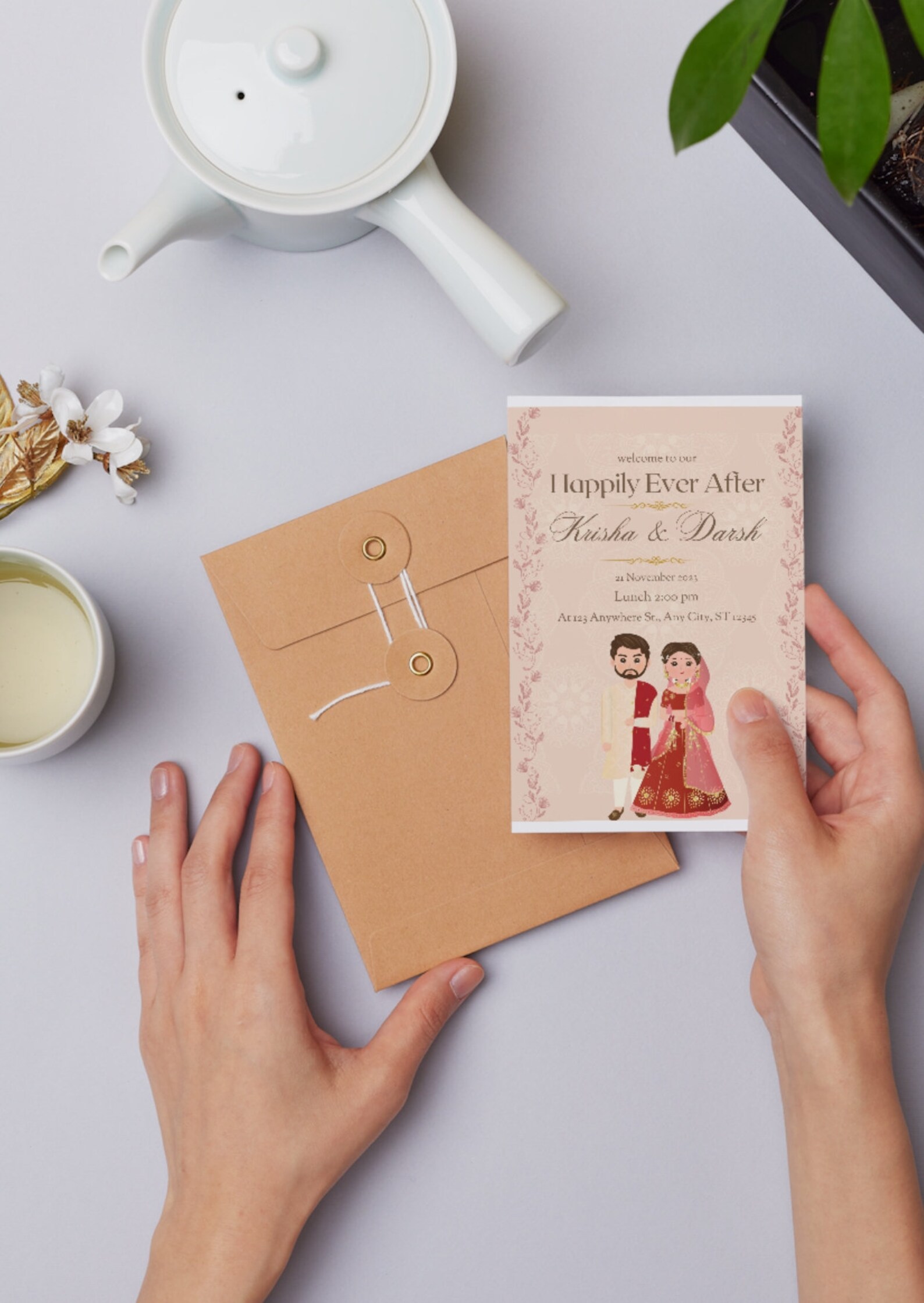 Digital Wedding Invitation Card Digital Wedding Card - Etsy