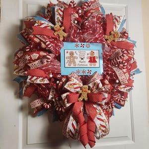 Christmas Gingerbread Boy and Girl Wreath, Gingerbread Front Door ...