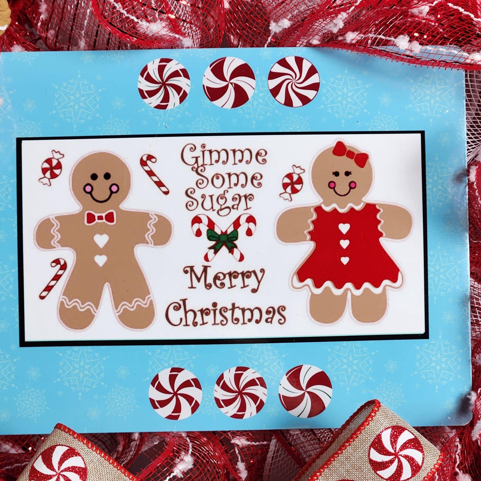 Christmas Gingerbread Boy and Girl Wreath, Gingerbread Front Door ...